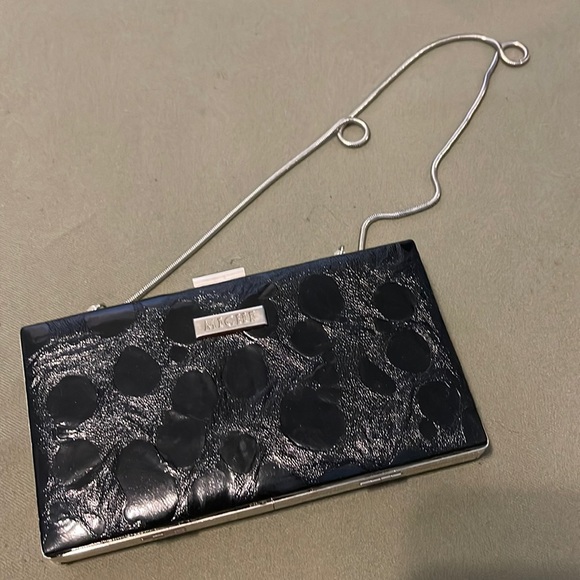 Miche | Bags | Miche Cute Black Color W Silver Color Chain Strap Clutch ...